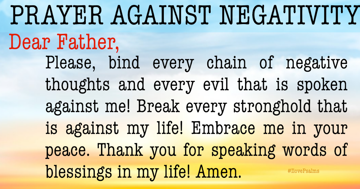 Prayer Against ALL Negative forces!