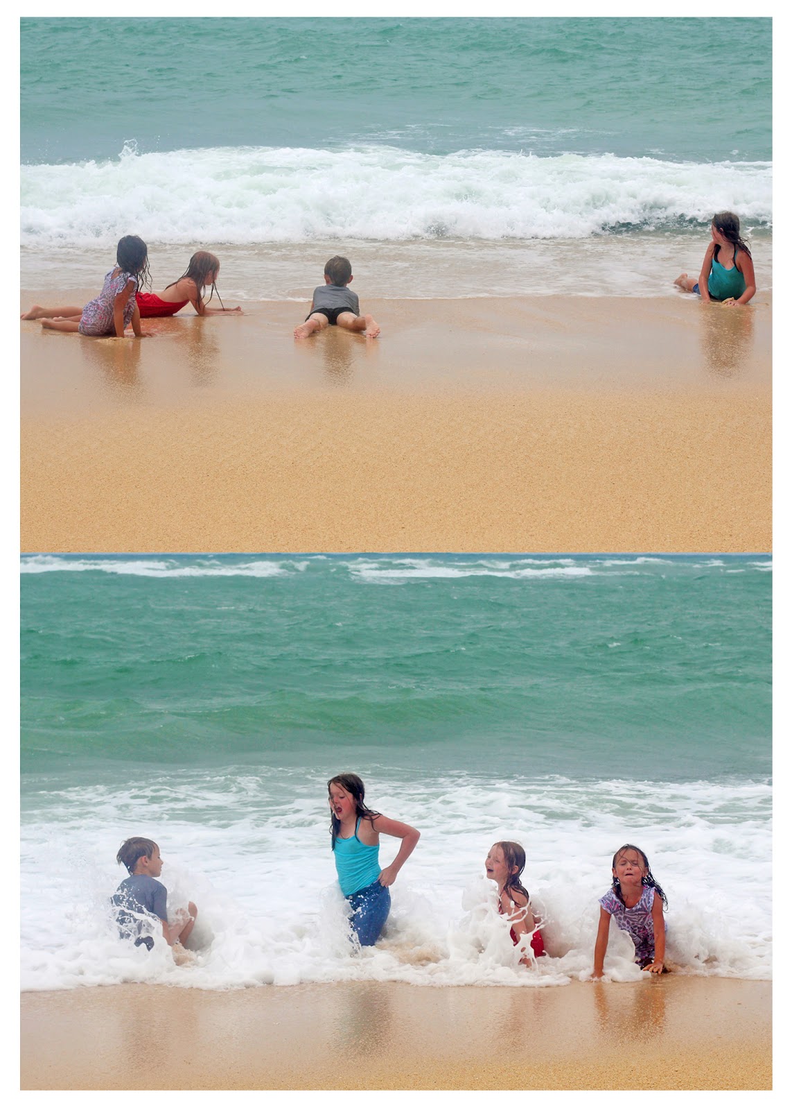 Enjoying Life With 4 Kids: Playing in the Waves