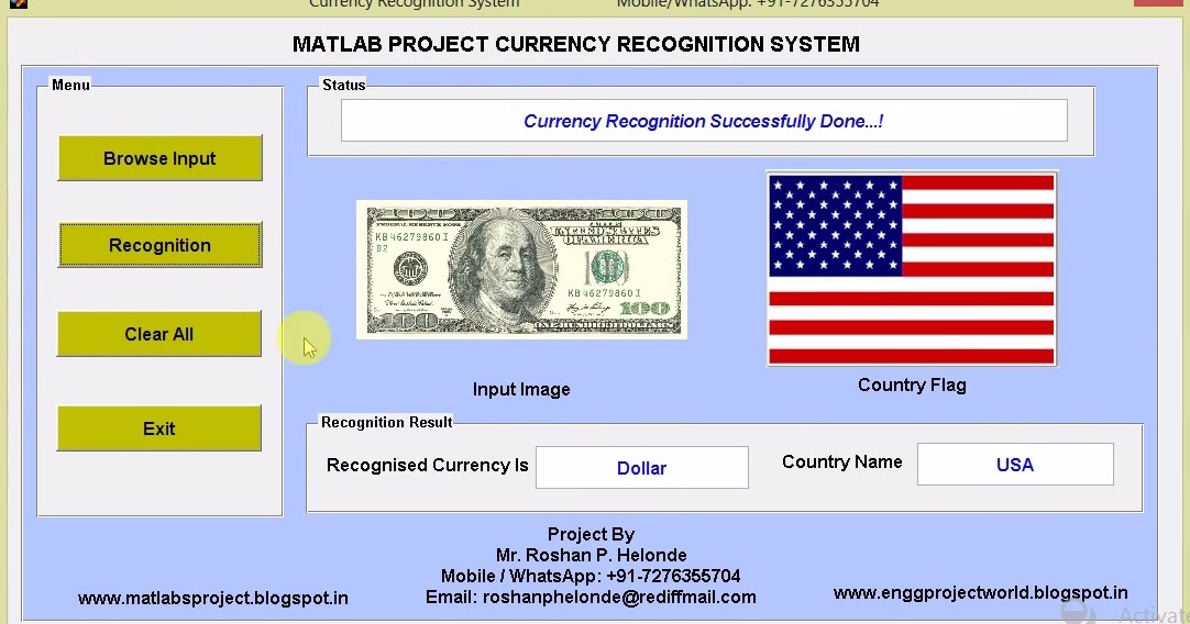 Currency Recognition Using Image Processing Matlab Project With Source