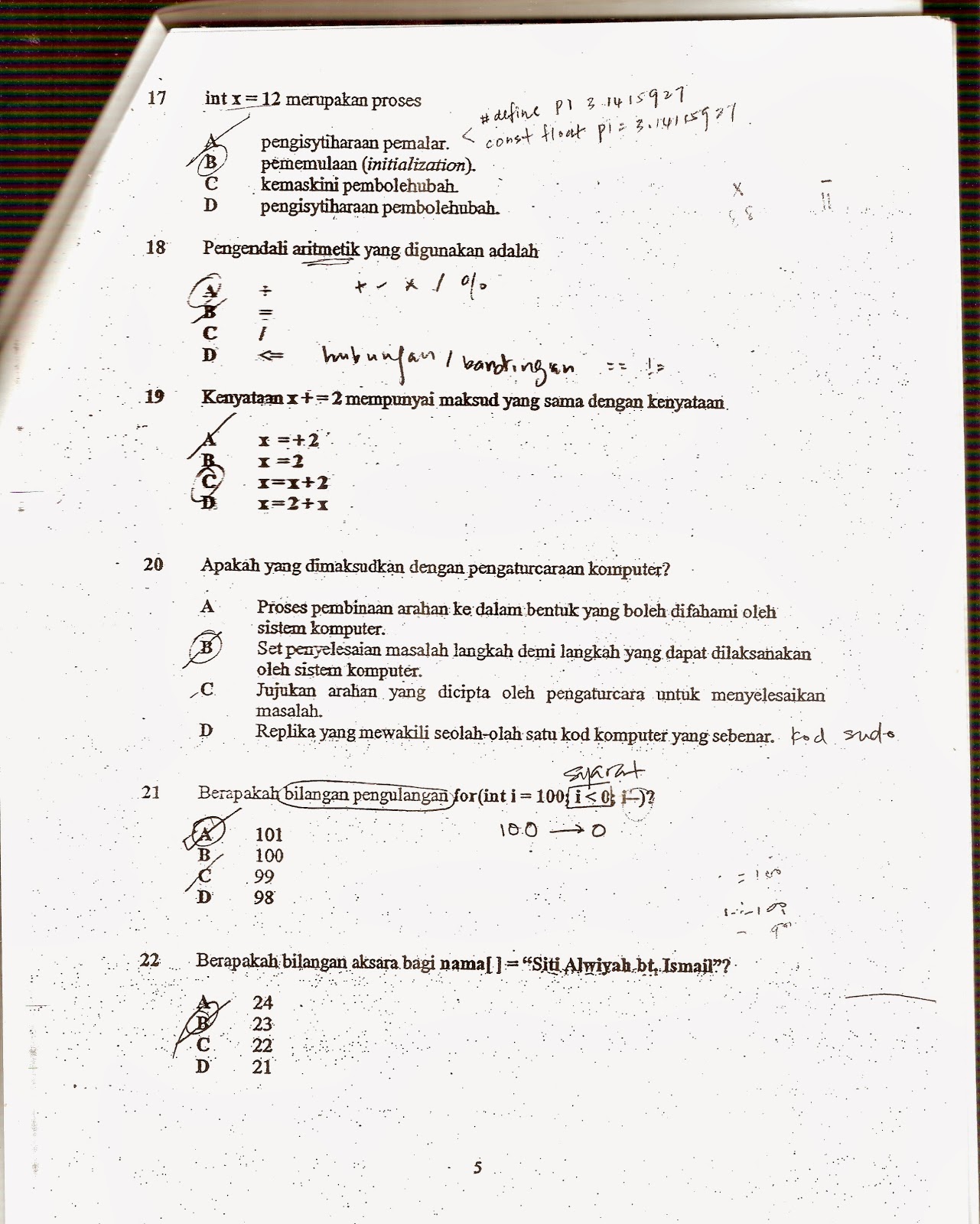 ICT: contoh soalan exam