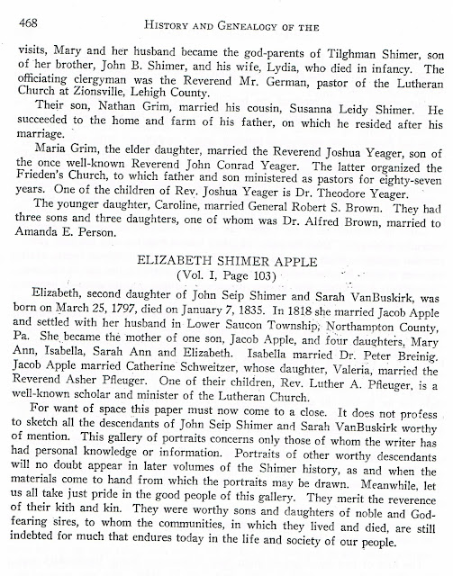 Shimer Blog: John Seip Shimer and his Decendants