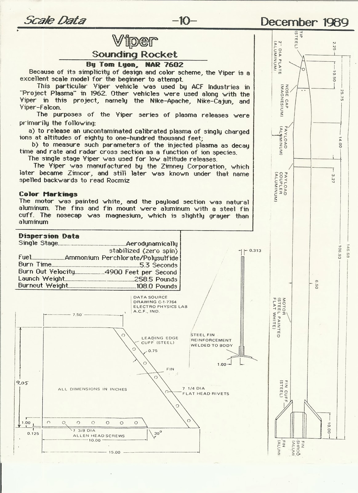 SpaceModeling: Viper Sounding Rocket (Scratchbuilt)