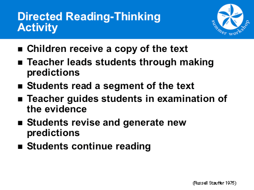 Directed Reading Thinking Activity: What is DR-TA?