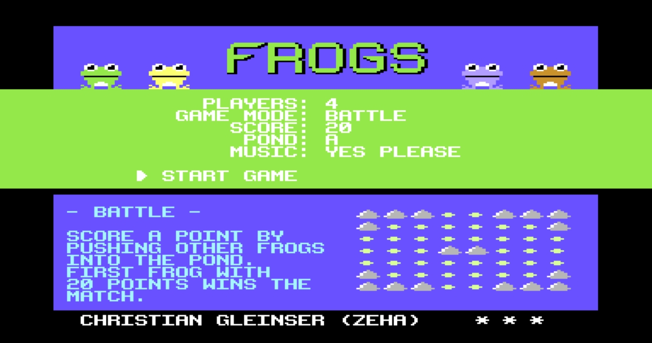 Indie Retro News: Frogs - Use your tongues and try not to fall off, in ...