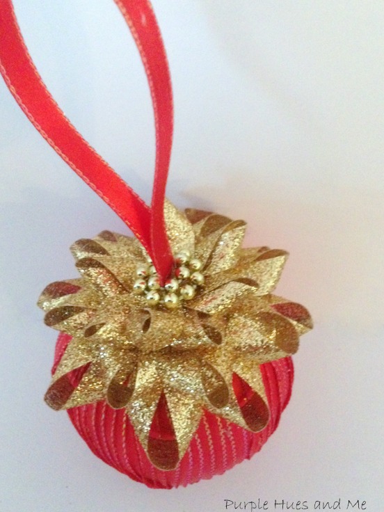 Purple Hues and Me: Ribbon Wrapped Ornament DIY