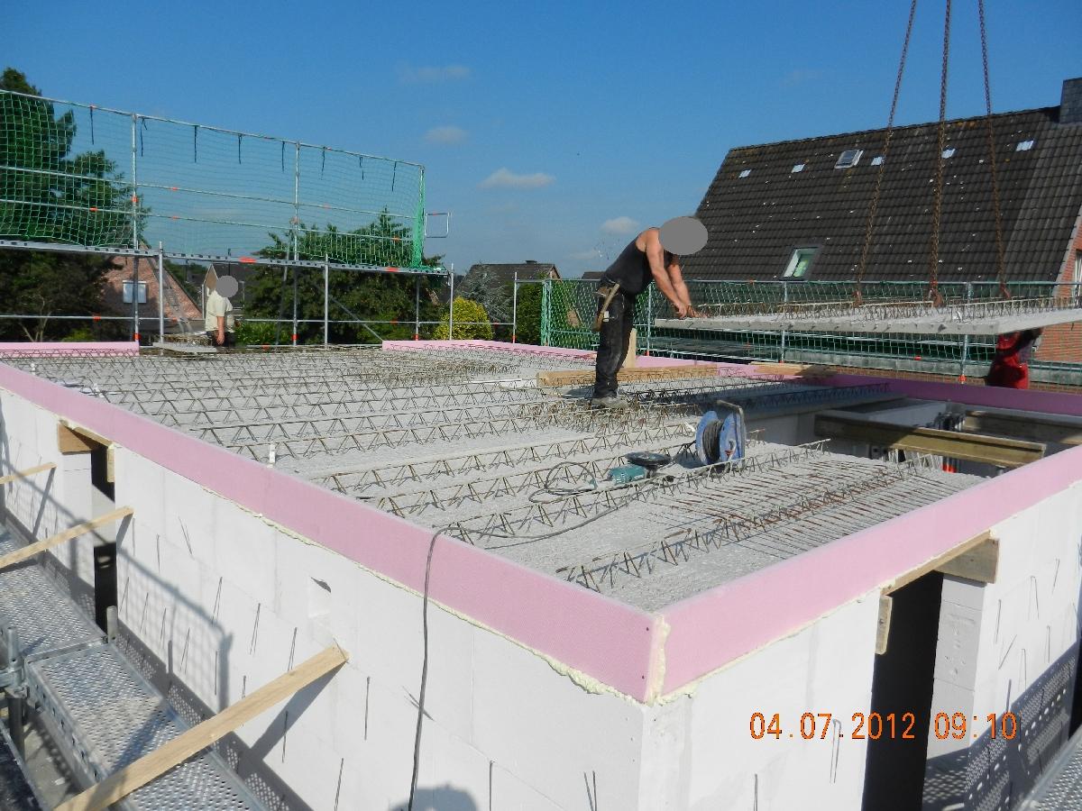 Team Massivhaus Bautagebuch 2012: Stb - Decke EG