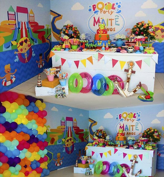 Fiesta temática de pool party