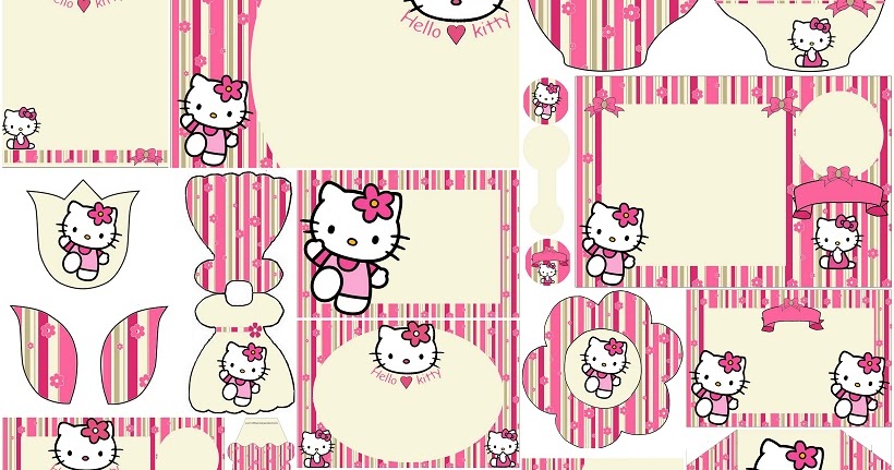 Hello Kitty with Flowers: Free Printable Invitations. - Oh My Fiesta ...