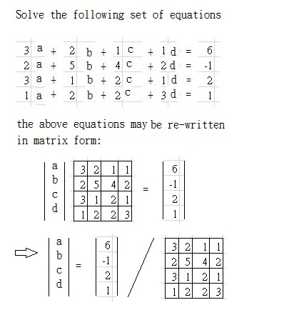 lulutotom718 講義: Solving linear equations 4x4 matrix -handout