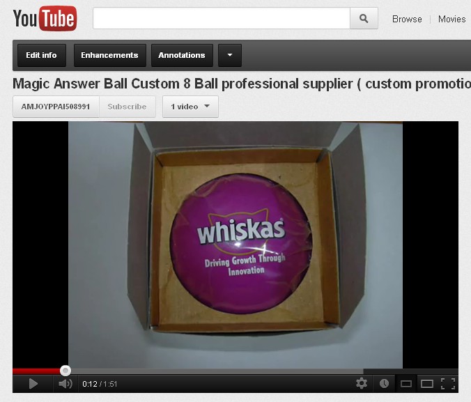 CUSTOM MAGIC ANSWER BALL 8 BALL - PROMO GOODS SUPPLIER