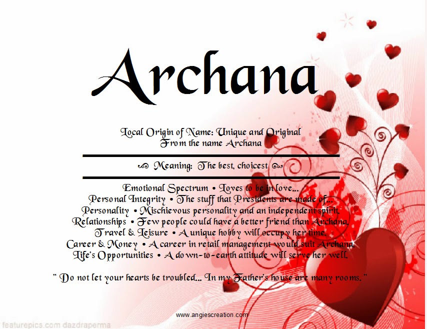 Archana | Unique Names