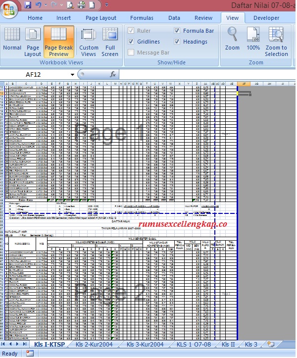 Menampilkan Nomor dan Jumlah Halaman Pada Microsoft Excel - Fungsi dan ...