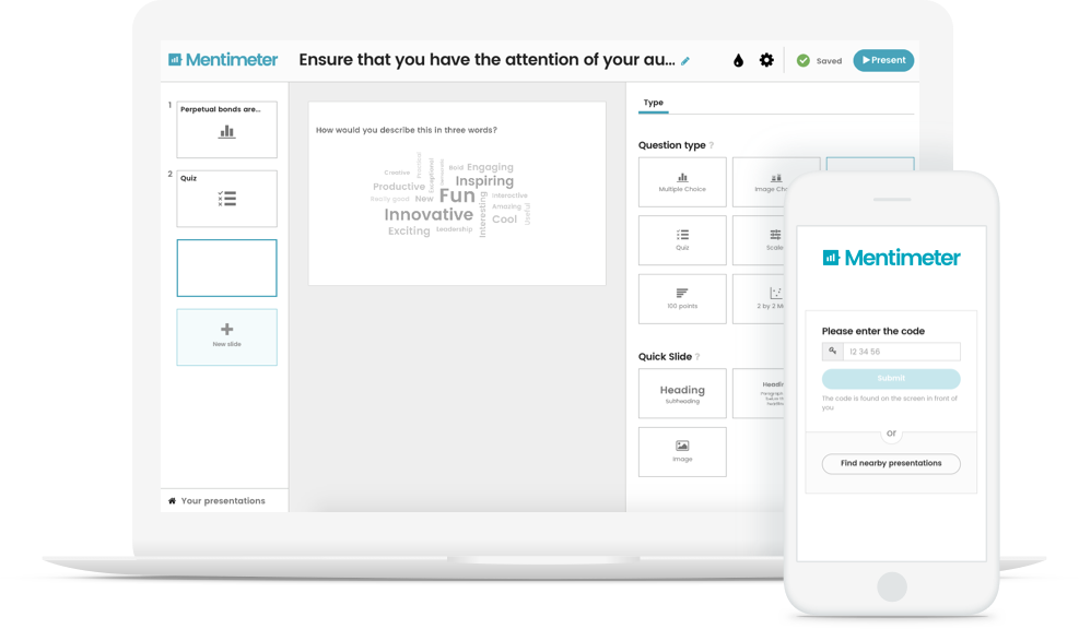 Learn Lead Grow: Encourage Audience Participation Through Mentimeter