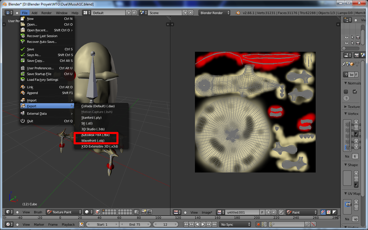 Unity Tutorial : Impor Model 3D + Texture dari Blender ke Unity3D