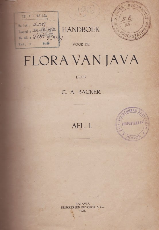 SadnessBookstore Bandoeng: (SOLD OUT) 2 BUKU HANDBOEK VOOR DE FLORA VAN ...