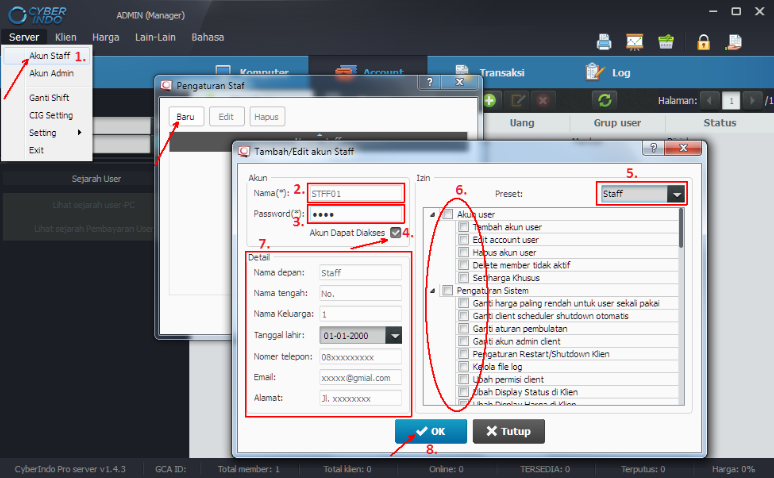 Cara Menambah Akun Staff Pada Cyberindo Billing | Teknisi Cyberindo
