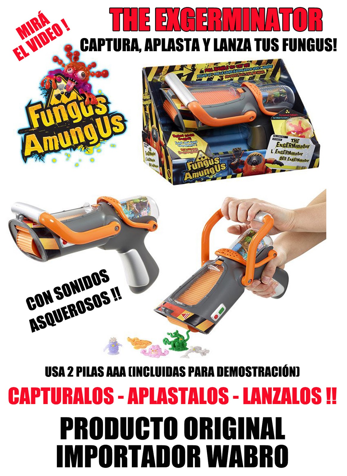 Juguetería León: FUNGUS AMUNGUS THE EXGERMINATOR ATRAPA Y LANZA CON ...