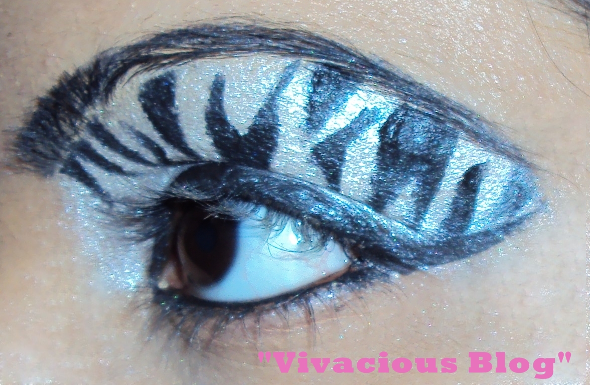 Vivacious Blog: Zebra Print Eye look