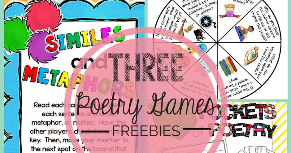 The Classroom Game Nook: Have you tried THESE poetry games yet?