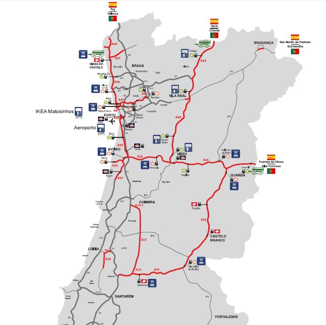 Mapa De Carreteras De Portugal | Mapa
