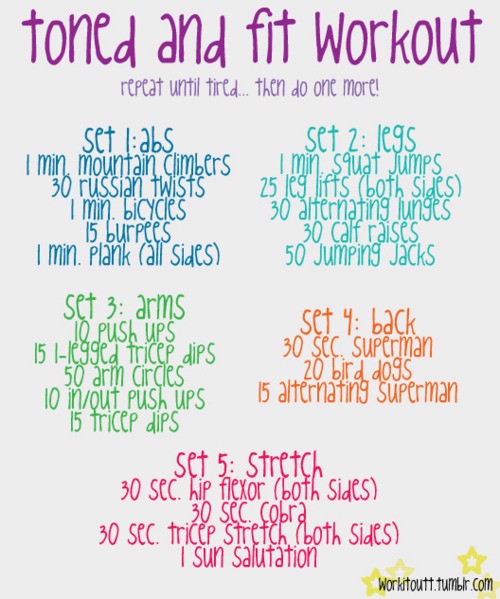 toned and fit workout