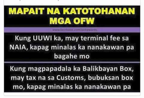 OFWs cry foul on new BOC rules, PNoy overturns rules