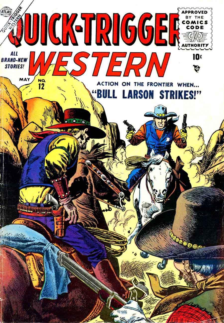 Quick-Trigger Western #12 - Matt Baker art - Pencil Ink