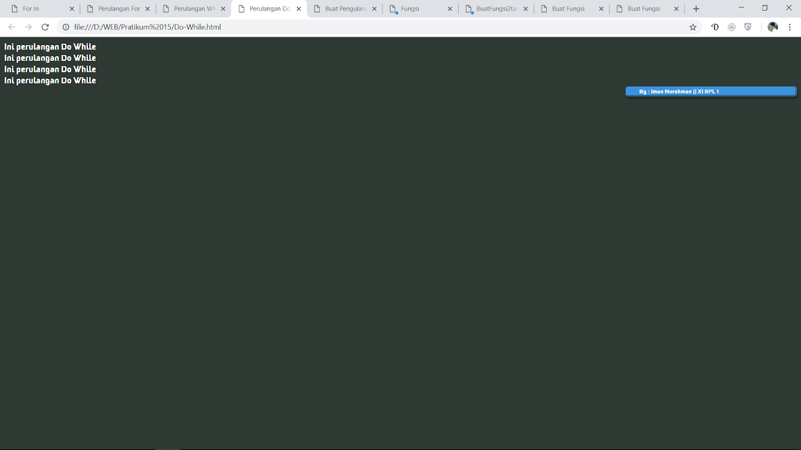 Pengulangan Pada JavaScript - Serba Serbi Programming