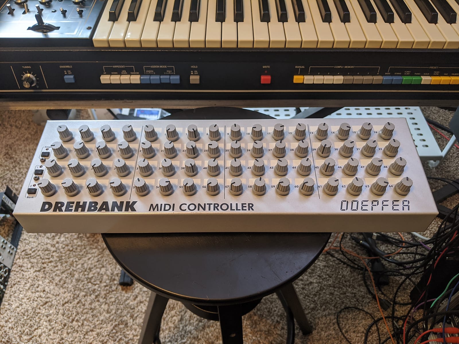 MATRIXSYNTH: Doepfer Drehbank 64 knob MIDI controller (w/ CV-to-MIDI ...