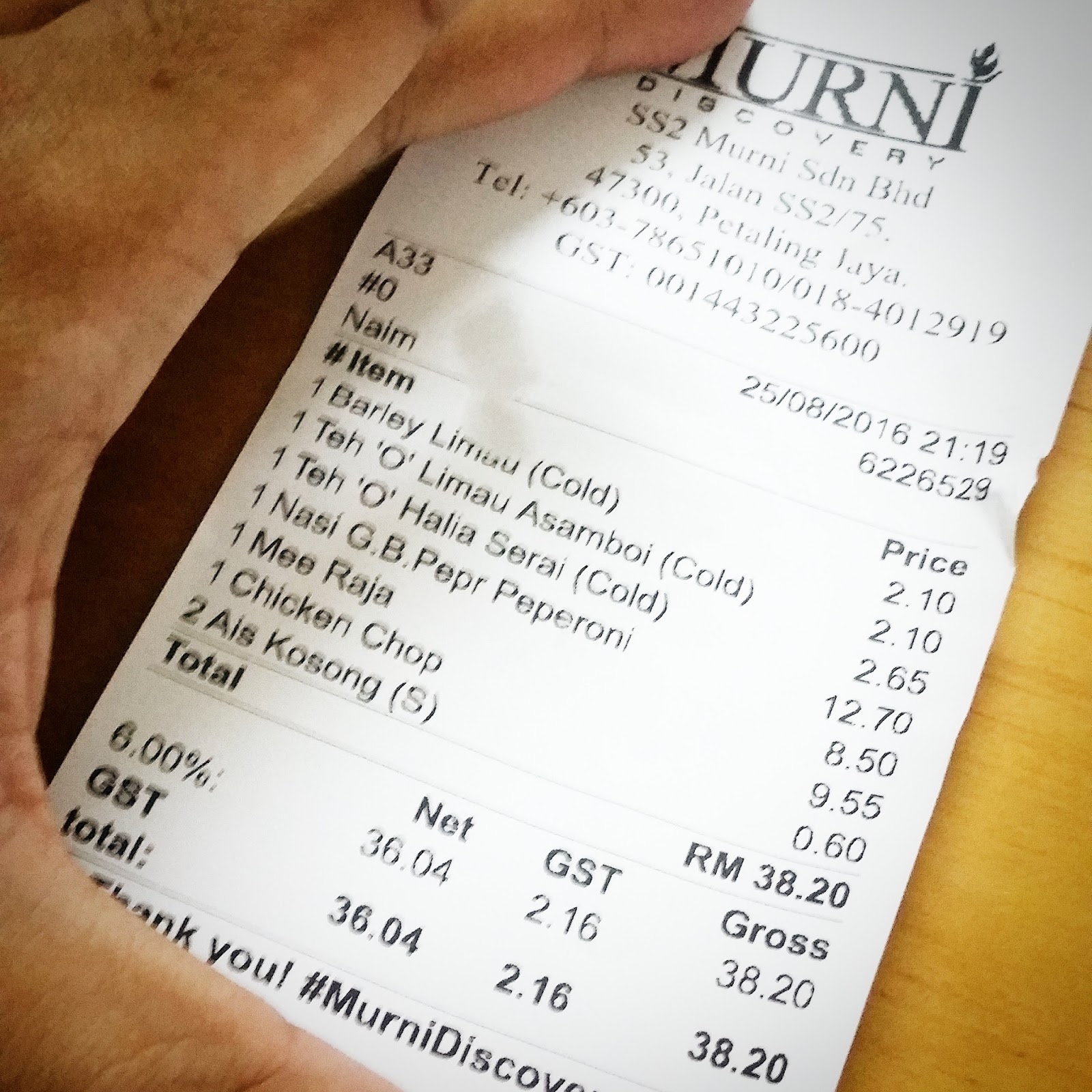 A 'So-So' Dinner at Murni Discovery SS2, Petaling Jaya