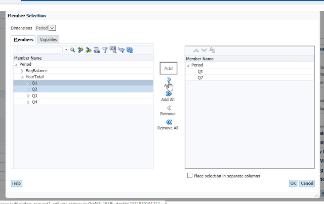 Adding formulas to the Dataforms - Hyperion Planning