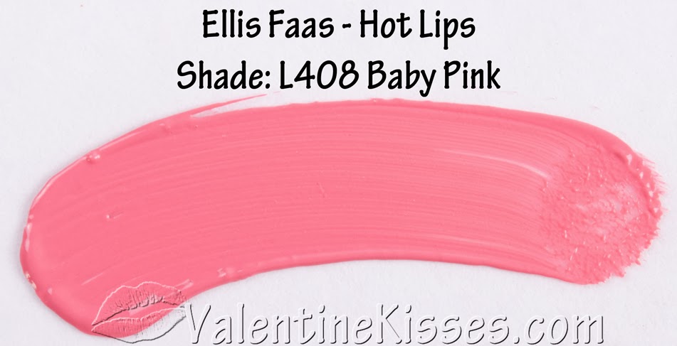 Valentine Kisses: Ellis Faas Hot Lips in shades L408 Baby Pink, L407 Deep Pink, L404 Fluo Pink ...