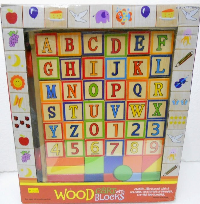 BongBongIdea: CLASSIC ABC BLOCKS WITH CART - SOLID WOOD