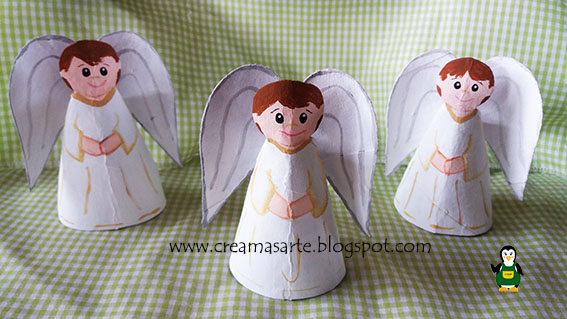 creamas manualidades: Angeles con tubos de carton