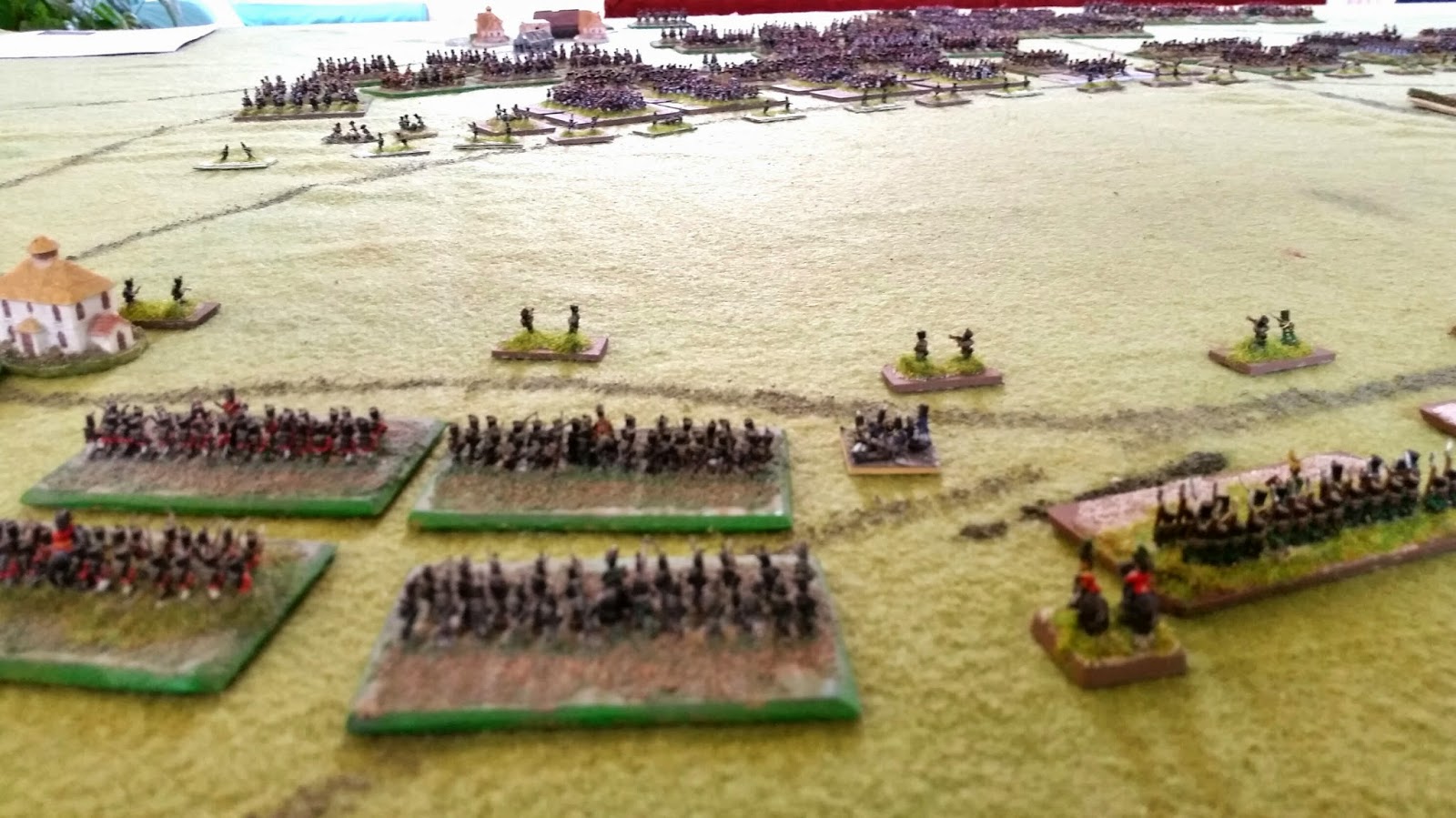 a view from the other side: 6mm Waterloo wargame