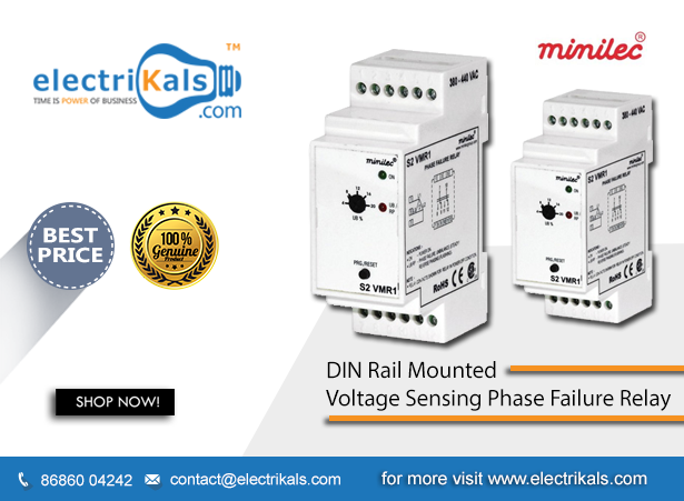 Electrikals: Phase Failure Relays - Buy Minilec S2 VMR 1 DIN Rail ...