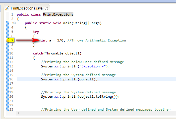 Selenium-By-Arun: 231. Using printStackTrace( ) of Throwable Class