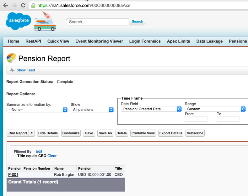 Salesforce Hacker: Who saw the CEO's pension record?