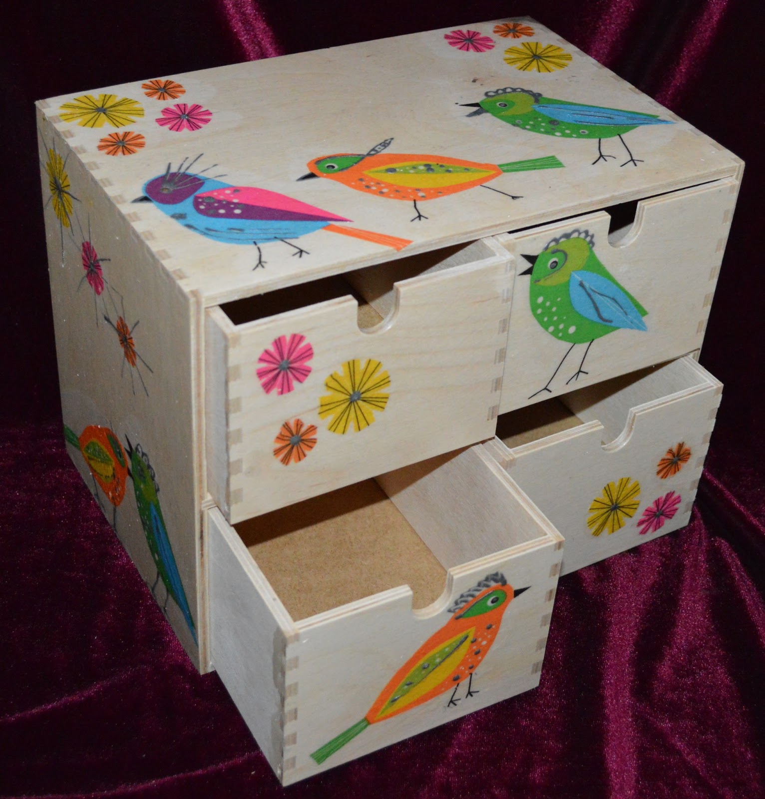 Agni's Art Space: Decoupage - mini chest of drawers and magazine file