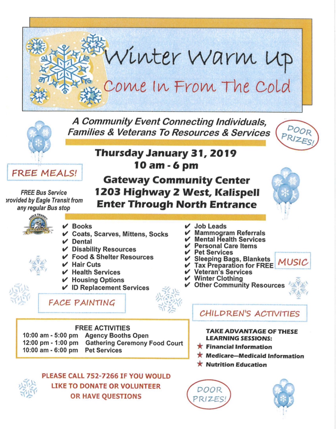 Homeless in the Flathead: Winter Warm Up