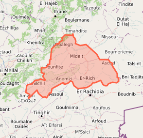 Province de Midelt - Maroc Maps
