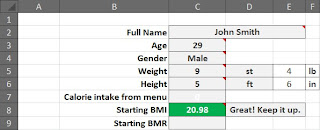 Creating my own BMR (basal metabolic rate) Calculator | MrExcel Message ...
