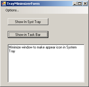 C# WinForm: Minimize Windows Application into System Tray