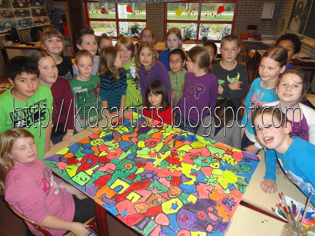 Kids Artists: Doodling together - group mural