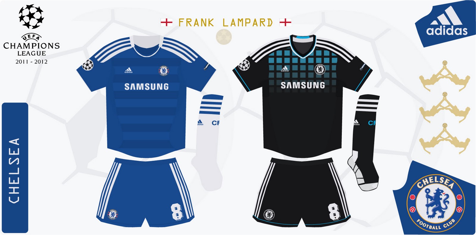 Design Futbol Kits: Chelsea 2011 - 2012 (Champions League)