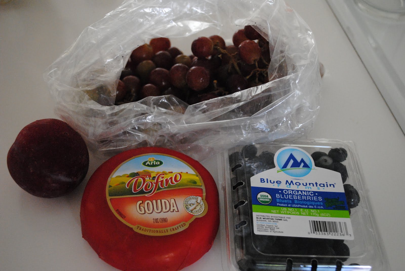 For My Love of Food: Gouda and Fruit Plate