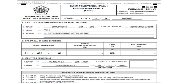 √ Free Download Formulir Spt 1721-A2 Pengisian Spt Pajak Ofline ...