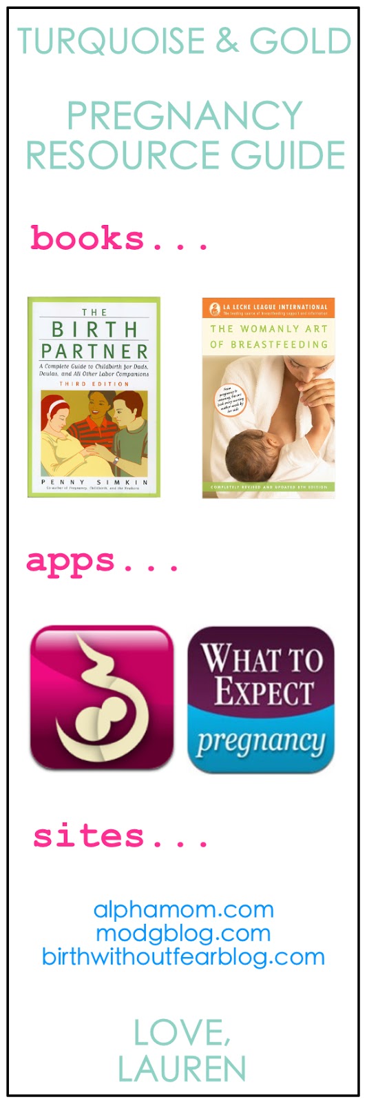 Turquoise & Gold: The Turquoise & Gold pregnancy resource guide...