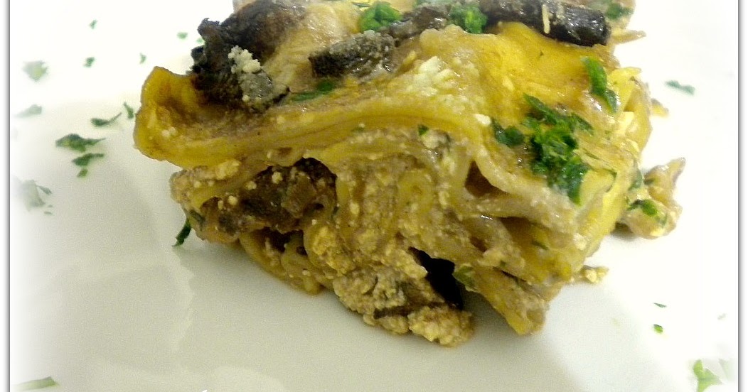 Receitas do Caldeirão : Lazanha de funghi seco e ricota