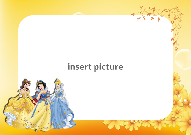 Disney Princess Yellow Floral PNG Frame - Printable PNG Frames ...